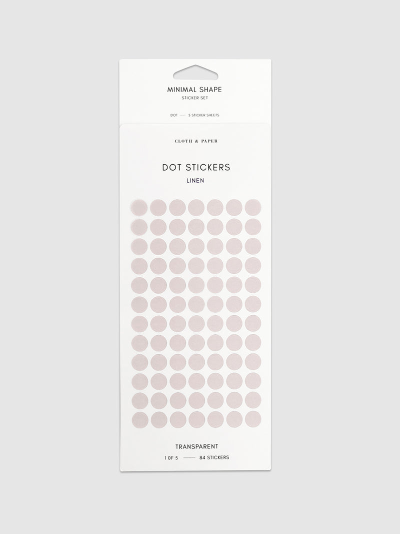 Minimal Shape Planner Sticker Set | Transparent | Drops | Cloth & Paper