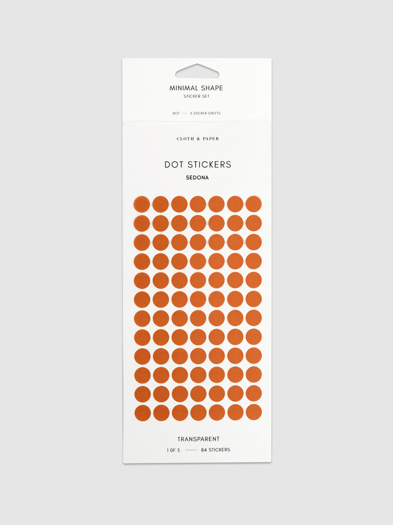 Minimal Shape Planner Sticker Set | Transparent | Drops | Cloth & Paper