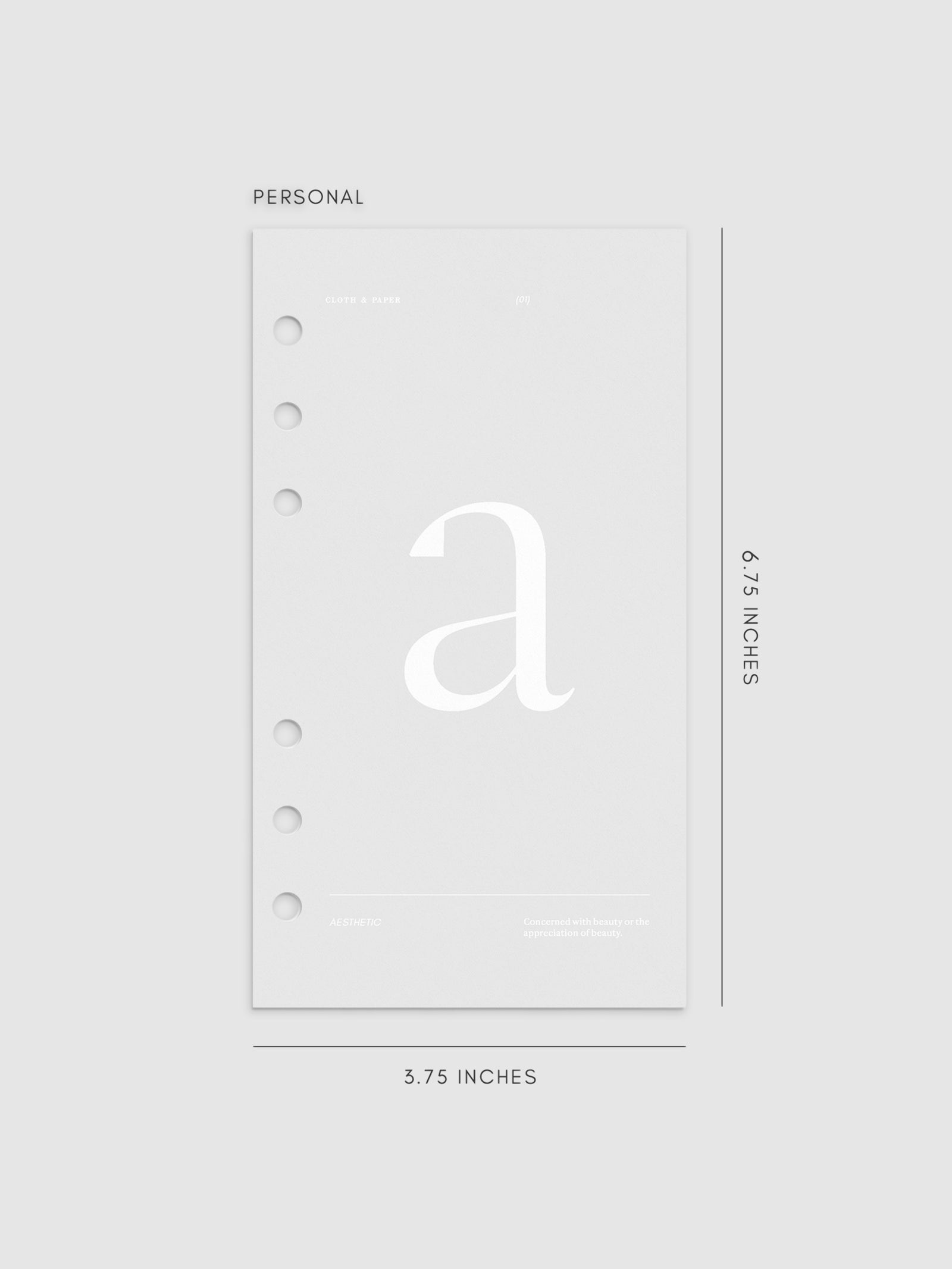 Monogram Vellum Planner Dashboard | A | Cloth & Paper