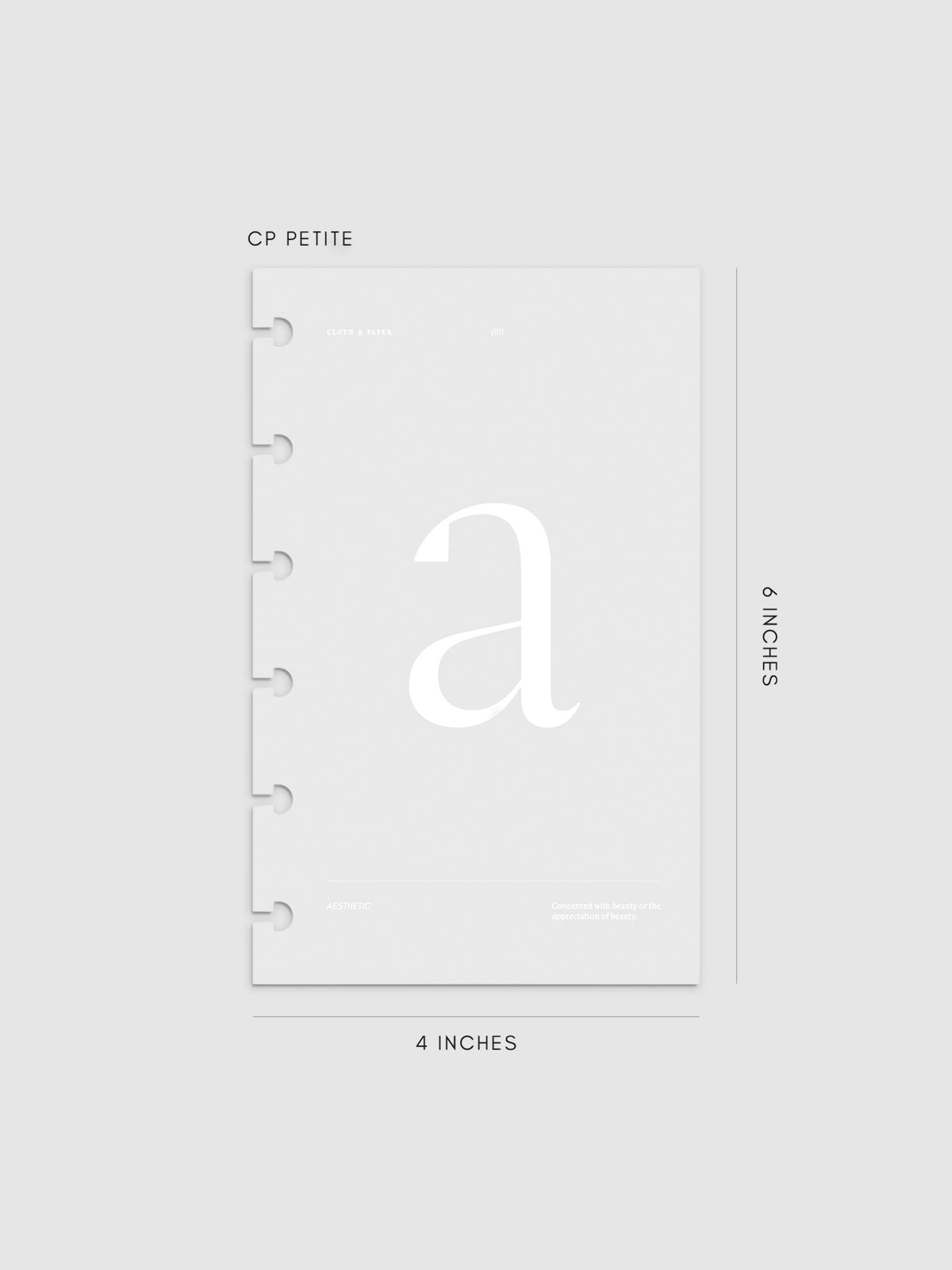 Monogram Vellum Planner Dashboard | A | Cloth & Paper