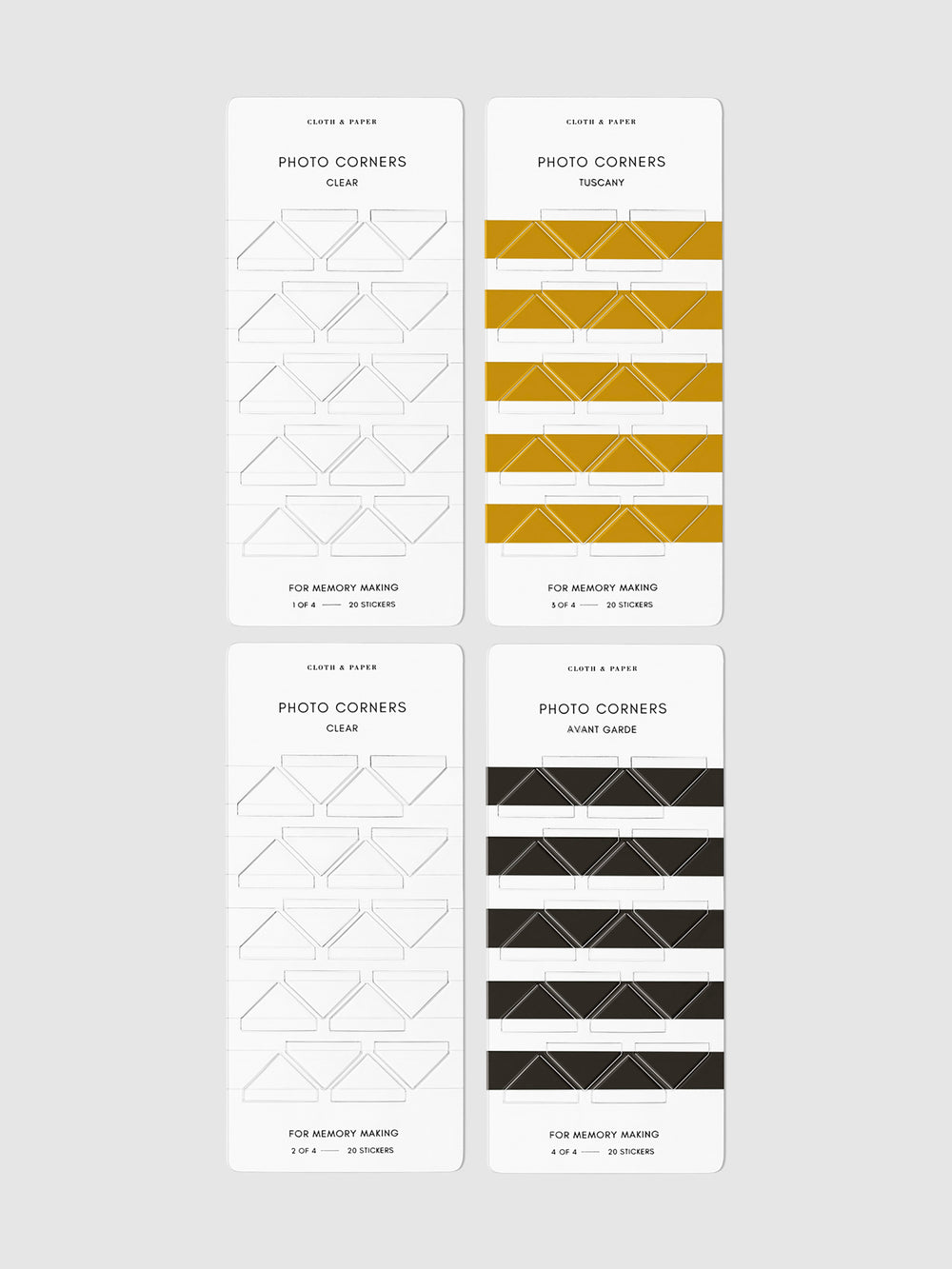 Photo Corner Sticker Set | Cloth & Paper
