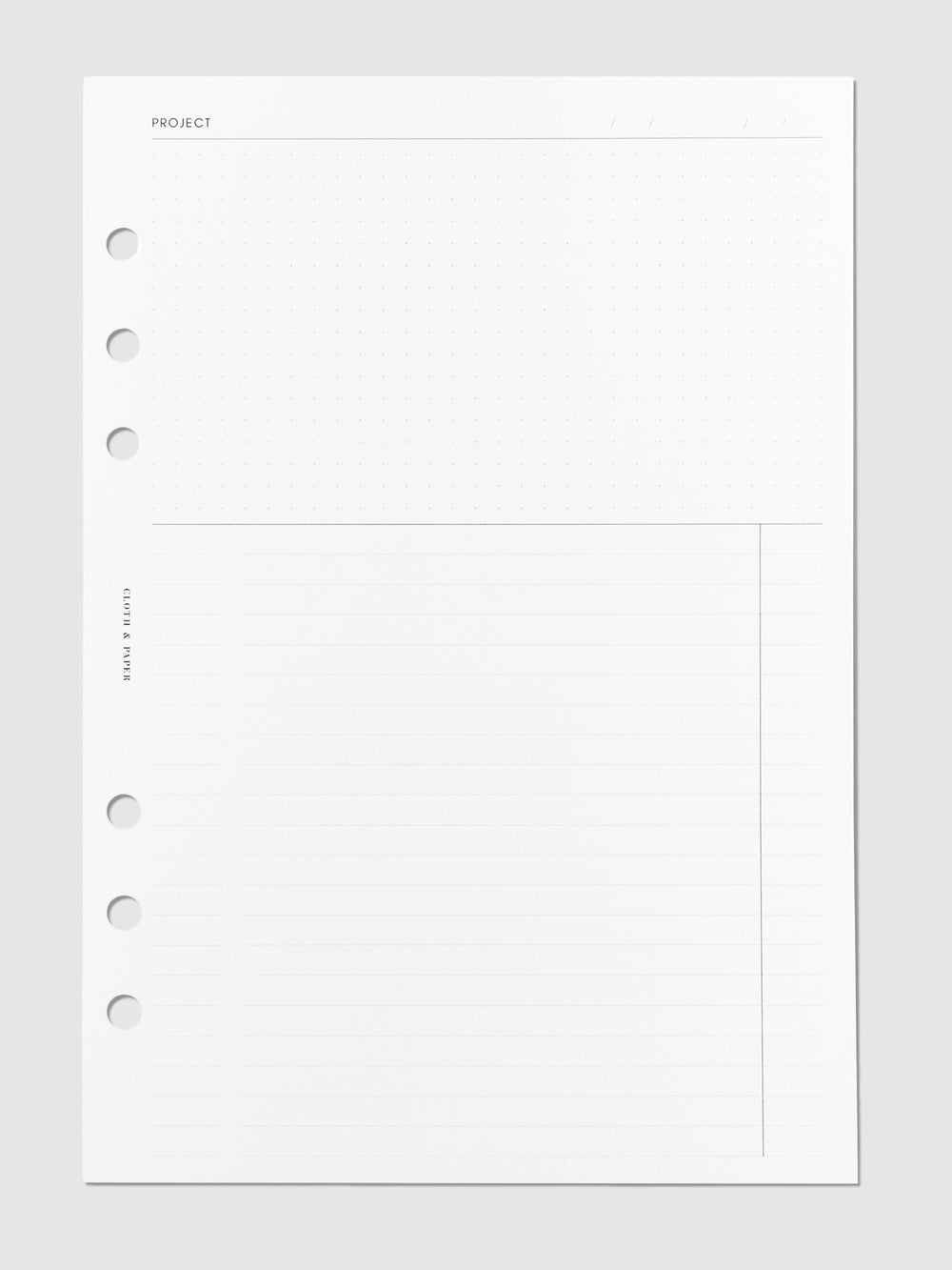 Project Management Inserts | Refreshed Layout | Cloth & Paper