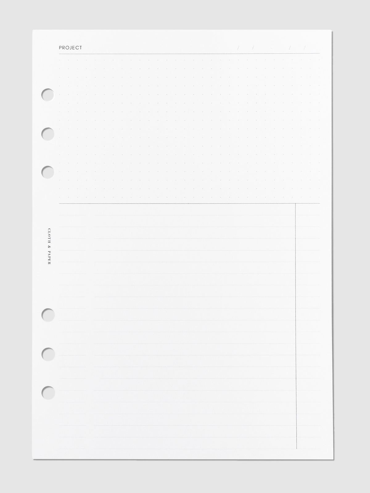 Project Management Inserts | Refreshed Layout | Cloth & Paper