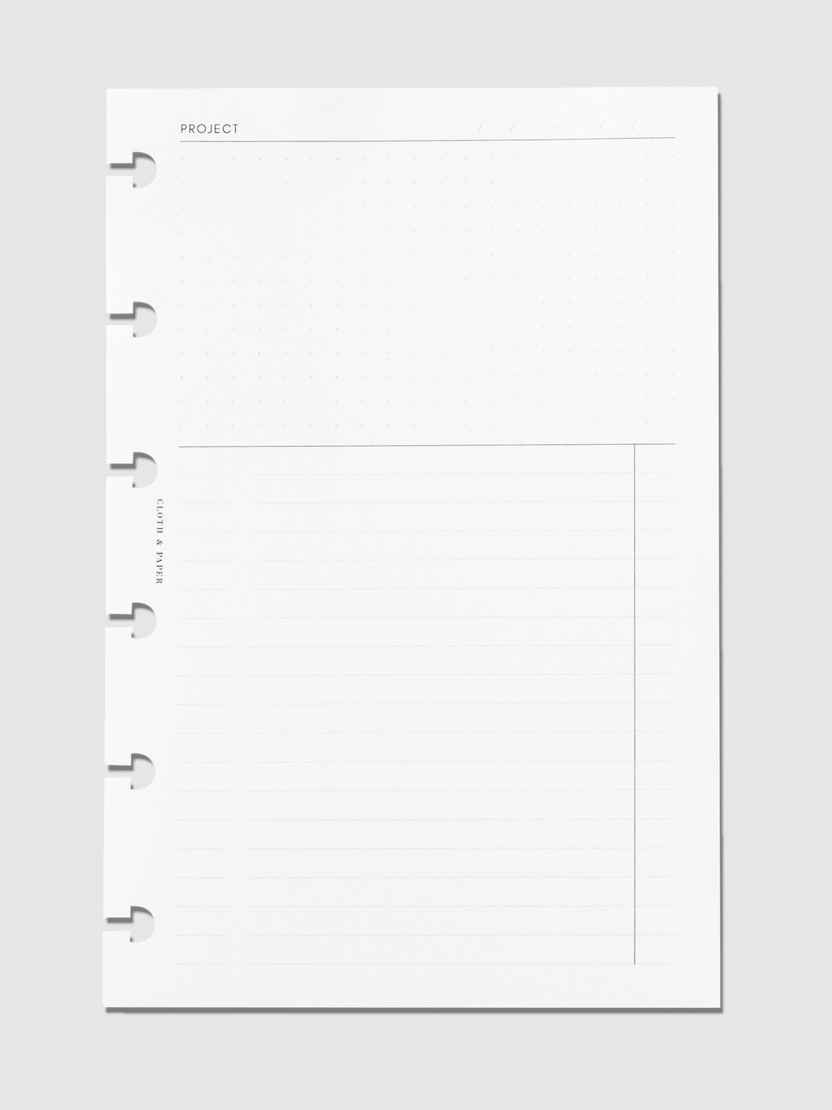 Project Management Inserts | Refreshed Layout | Cloth & Paper