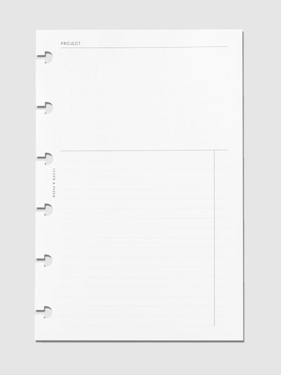 Project Management Inserts | Refreshed Layout | Cloth & Paper