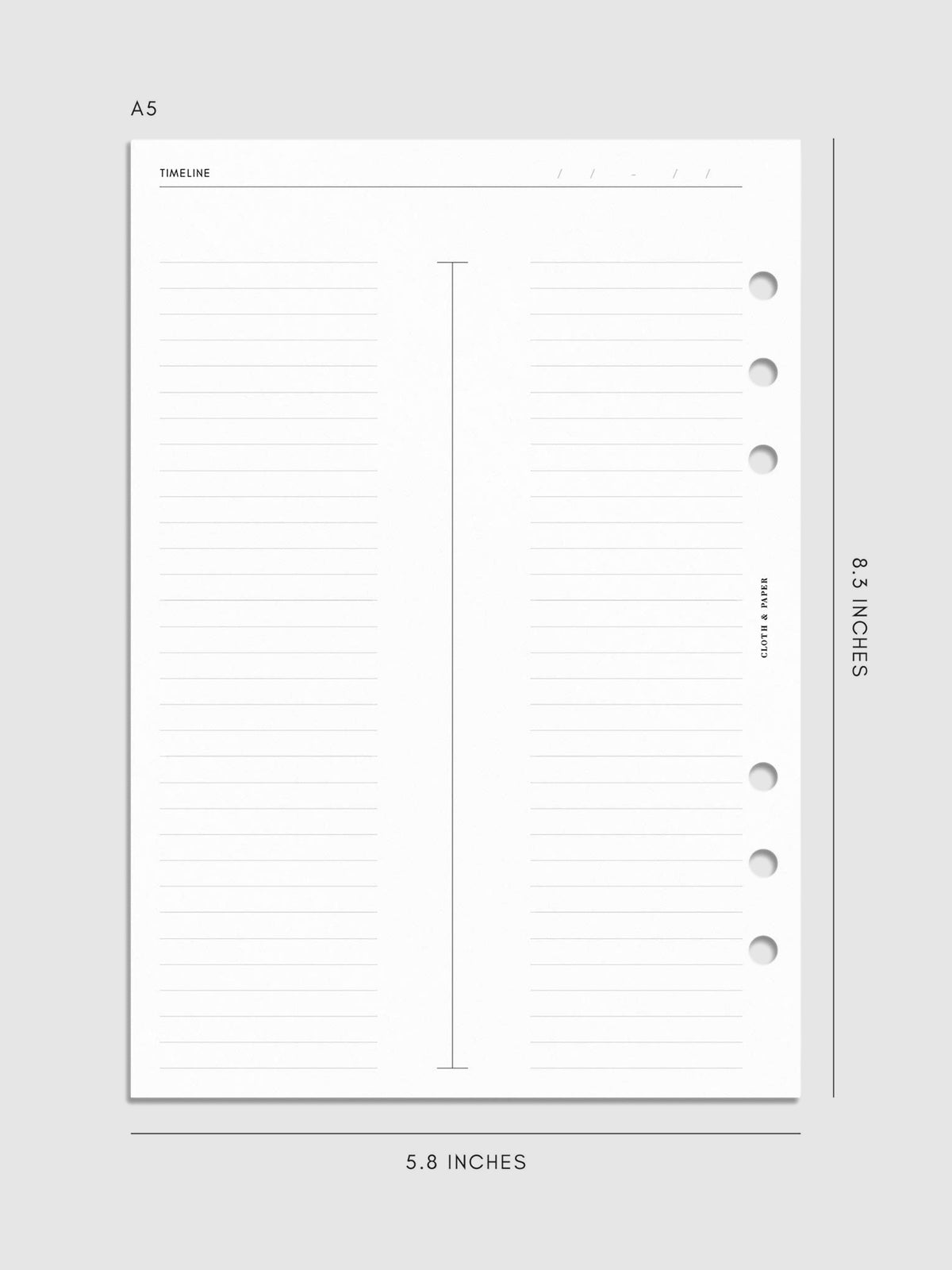 Project Management Inserts | Refreshed Layout | Cloth & Paper