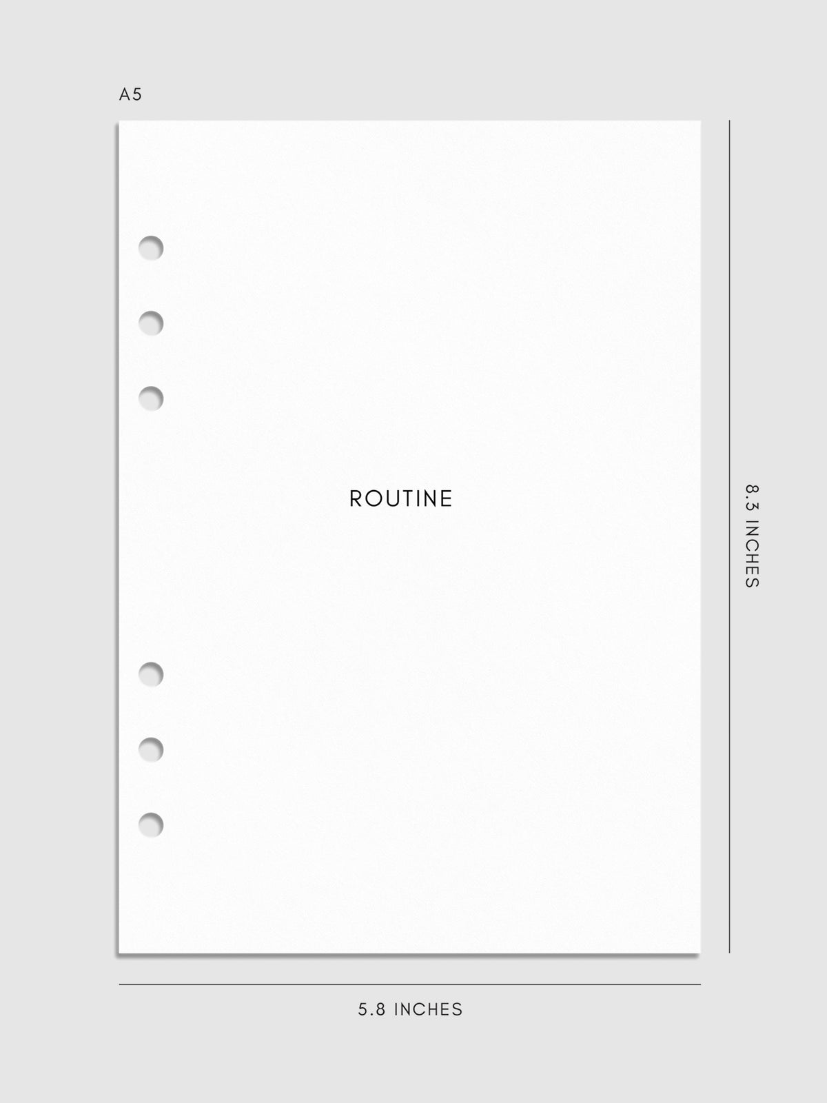Routine Builder Planner Inserts | Cloth & Paper