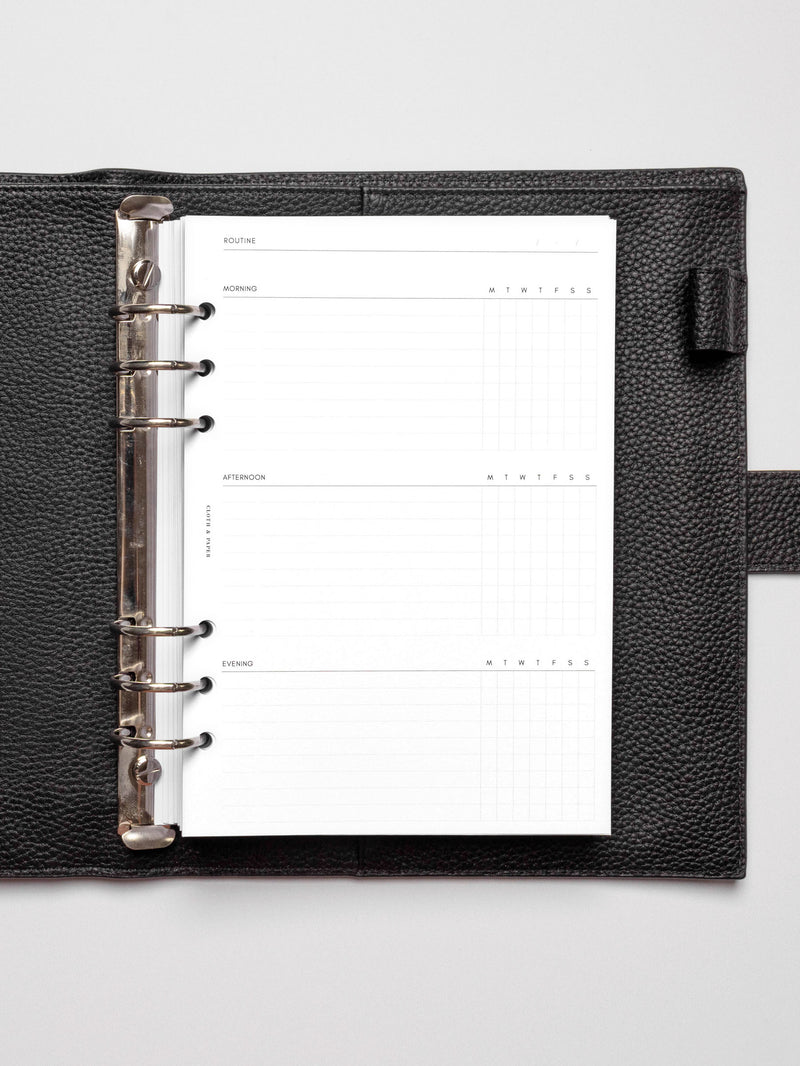 Routine Builder Planner Inserts | Cloth & Paper