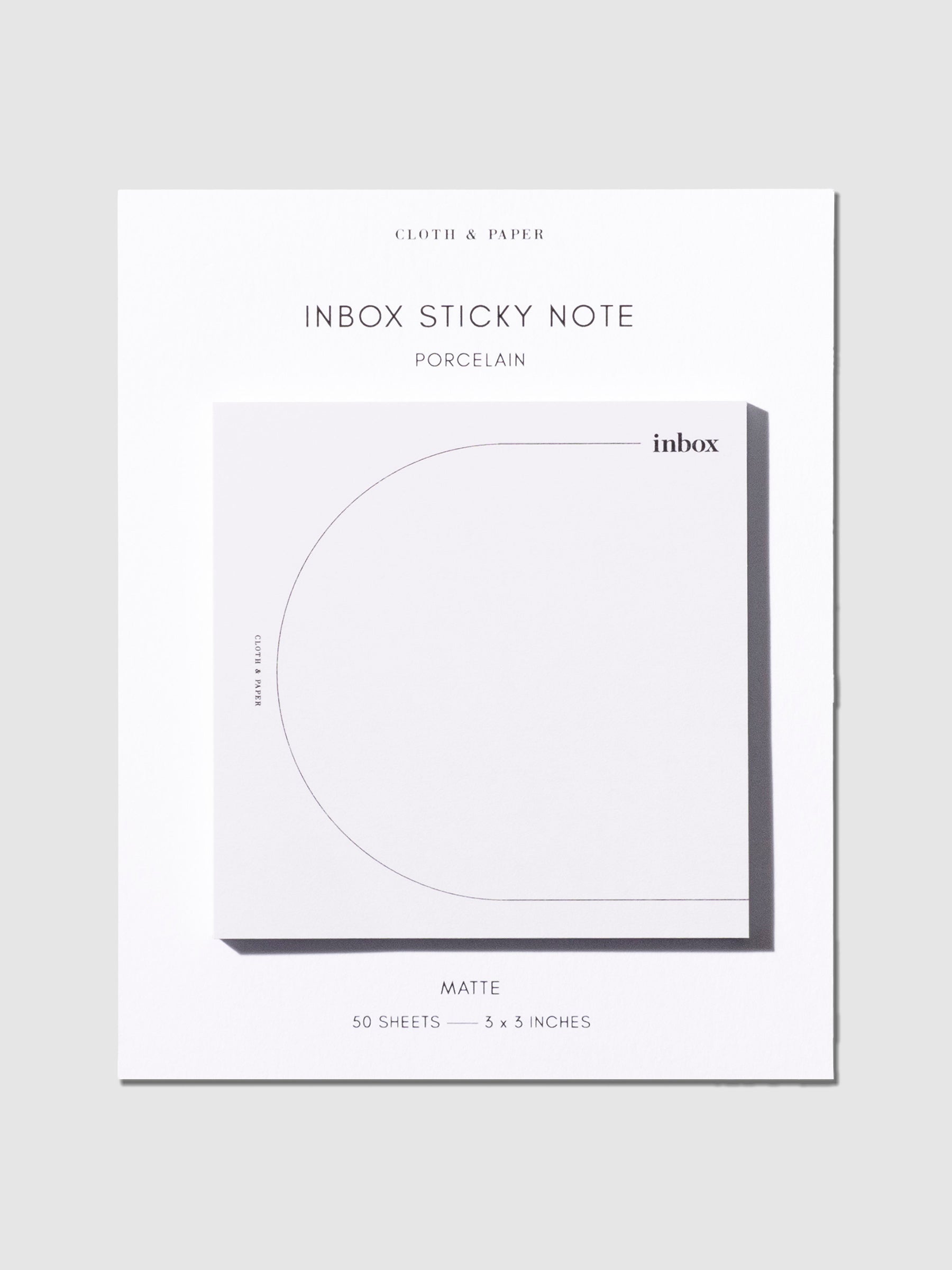Inbox Arch Sticky Notes for Task Capture and Planning | Cloth & Paper