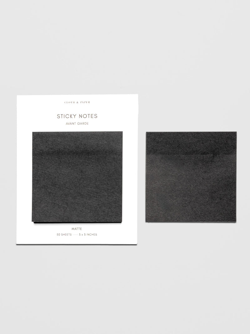 Avant Garde (Black) Sticky Notes | Cloth & Paper