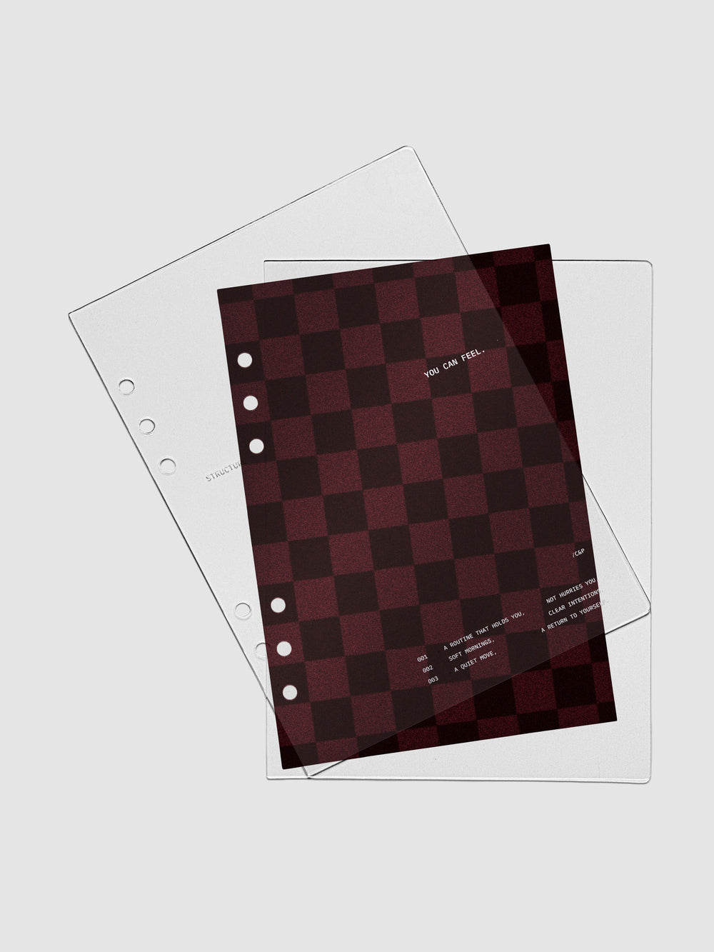 Checkered Velvet Planner Cover + Dashboard Set | Cloth & Paper