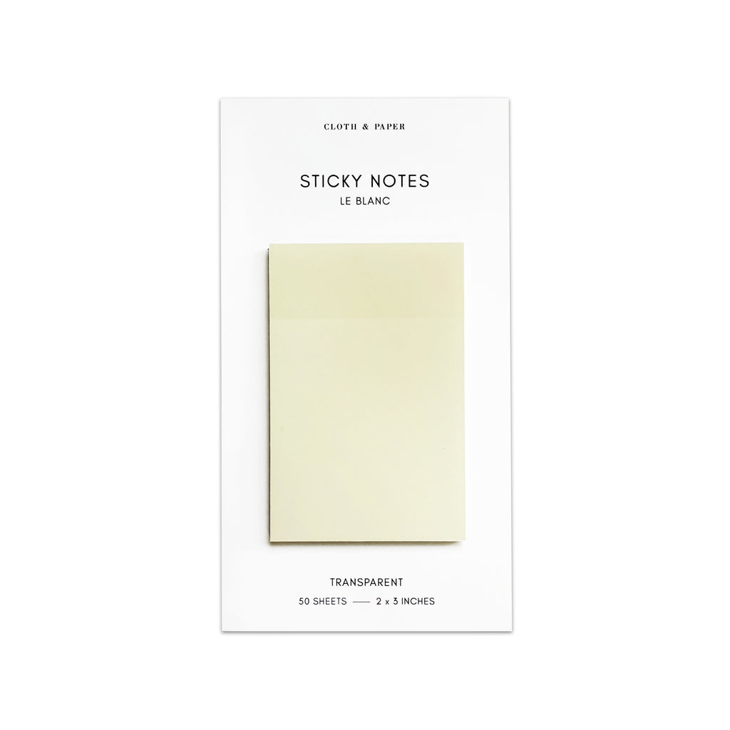 Transparent Sticky Notes | Blanc | Cloth & Paper – CLOTH & PAPER