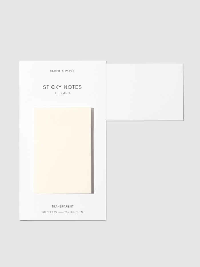 Transparent Sticky Notes | Blanc | Cloth & Paper