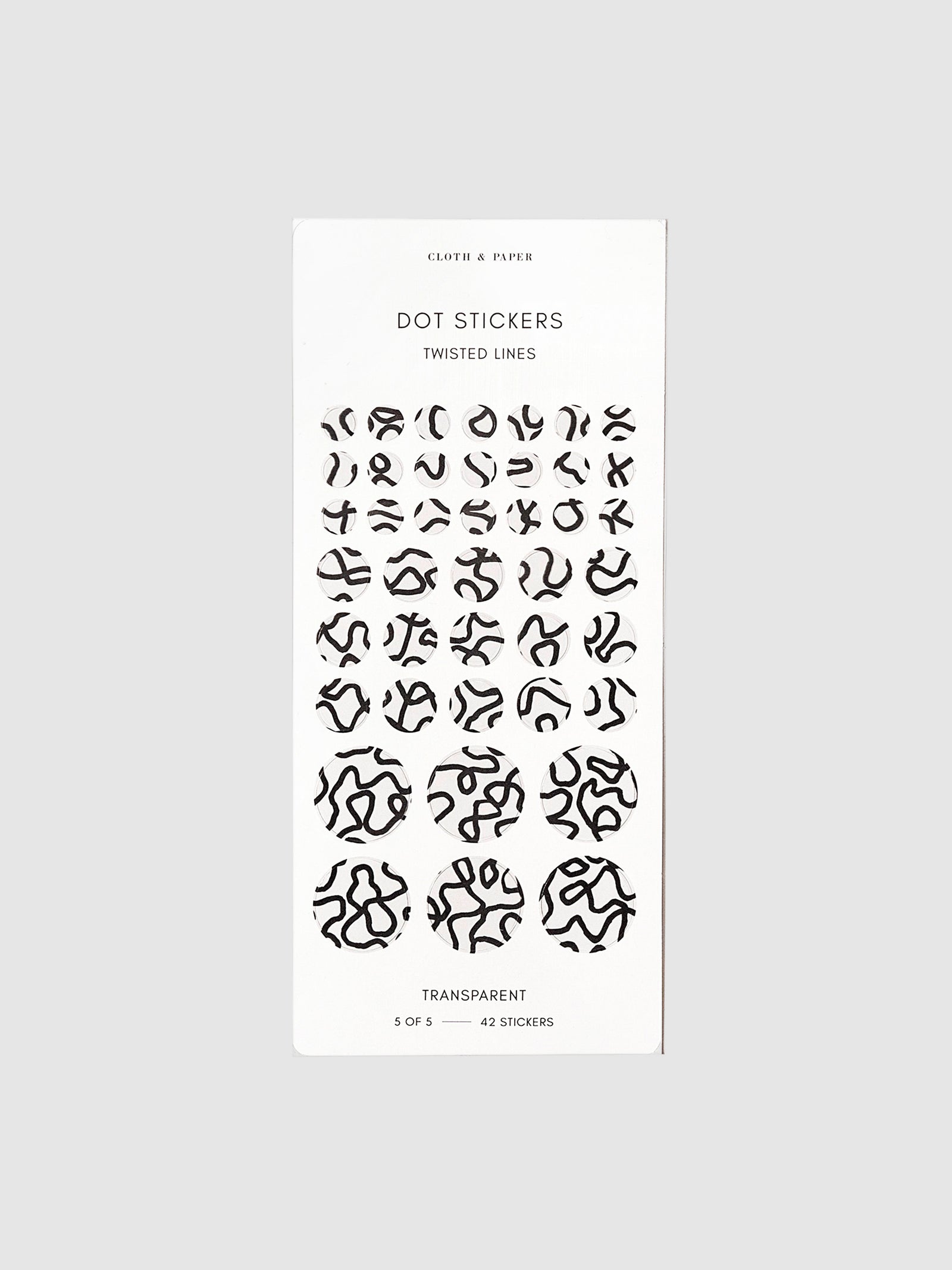 Dot Stickers | Twisted Lines | Planner Stickers | Cloth and Paper