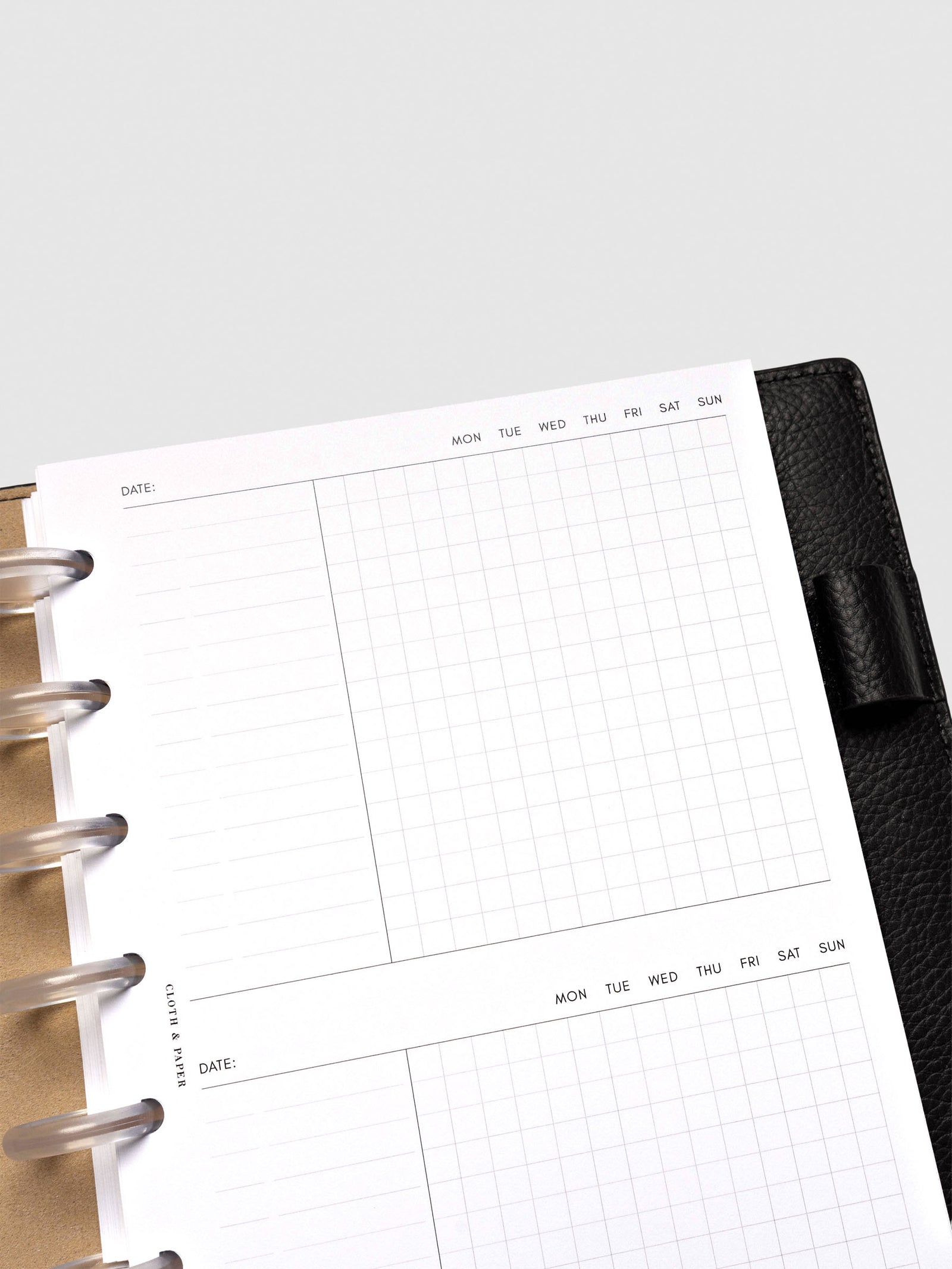Undated Task Duo Note Planner Inserts | Cloth & Paper
