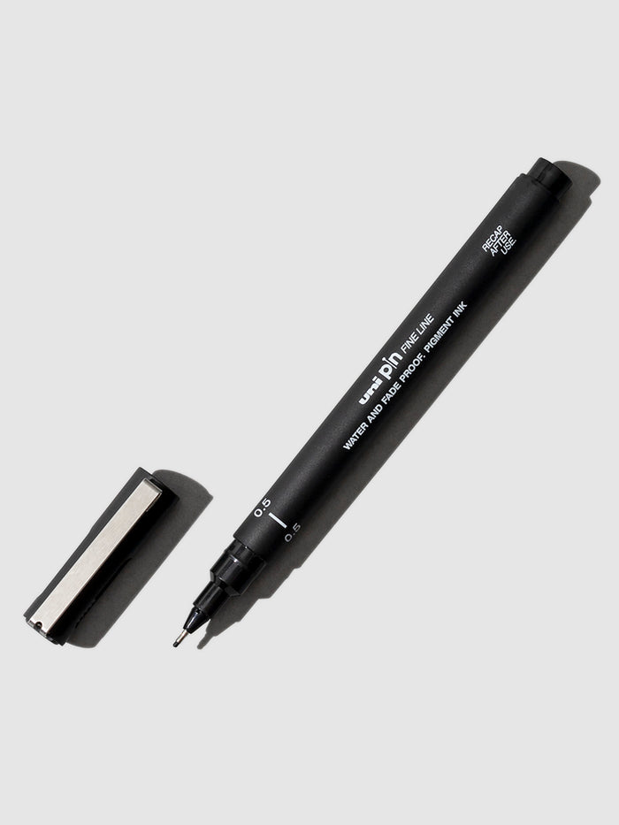 Uni Pin Fine Line Drawing Pen | 0.5 mm | Black | Cloth & Paper