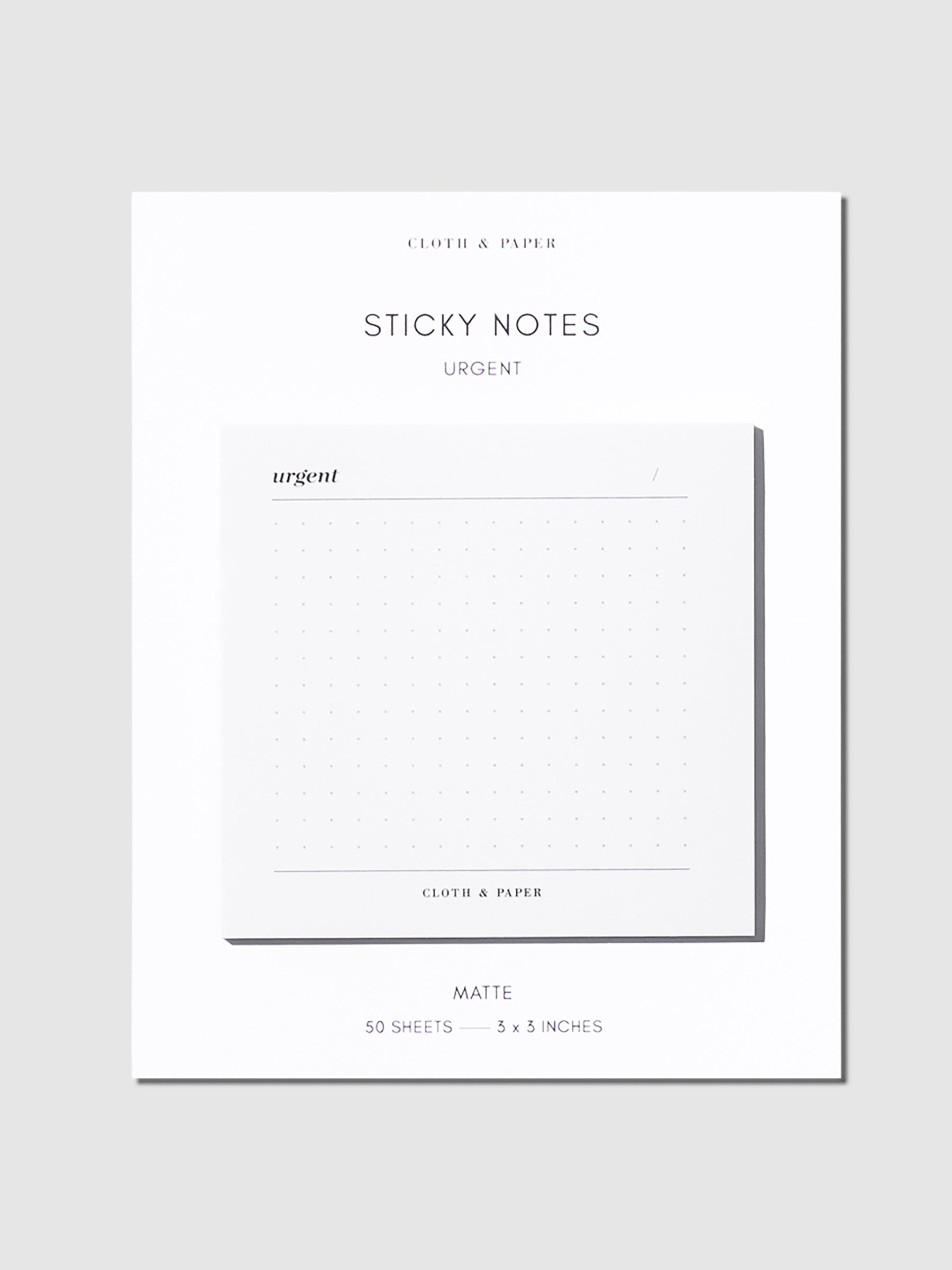 Urgent Sticky Notes | Refreshed Design | Cloth & Paper