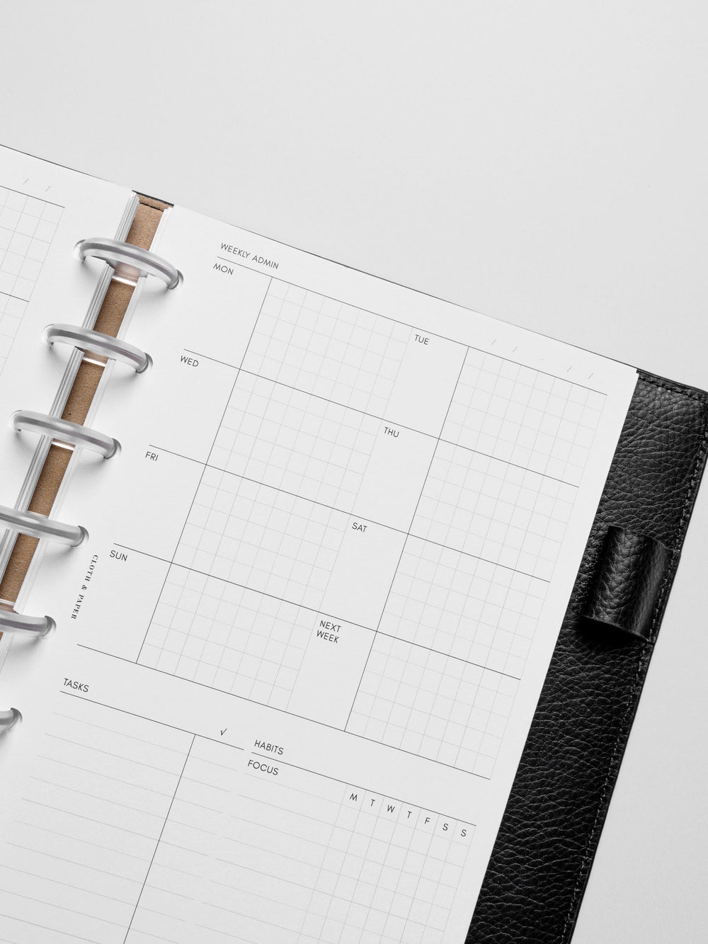 Weekly Admin Planner Inserts | Monday Start | Cloth & Paper