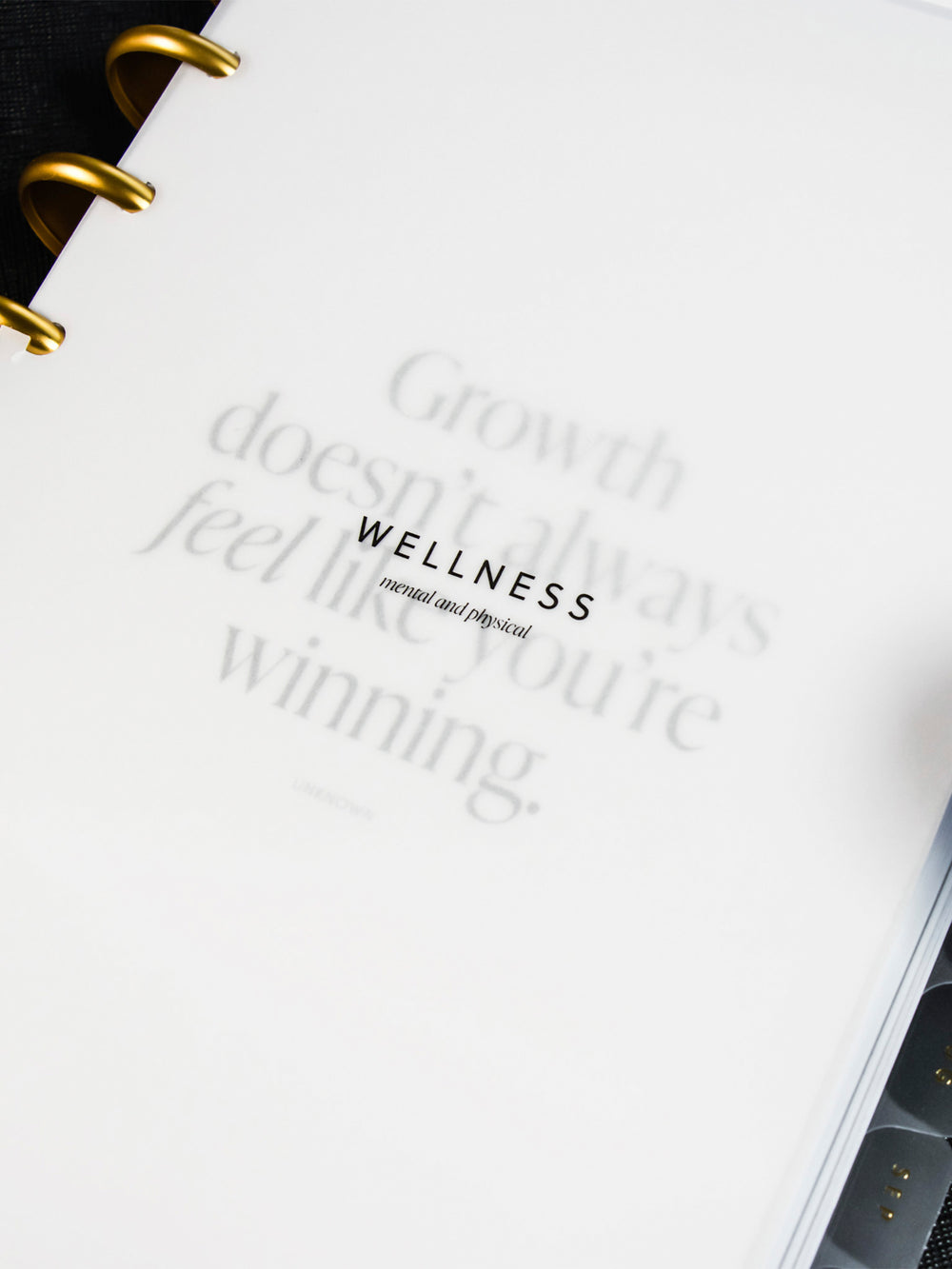 Wellness Section Cover Planner Dashboard | Cloth & Paper