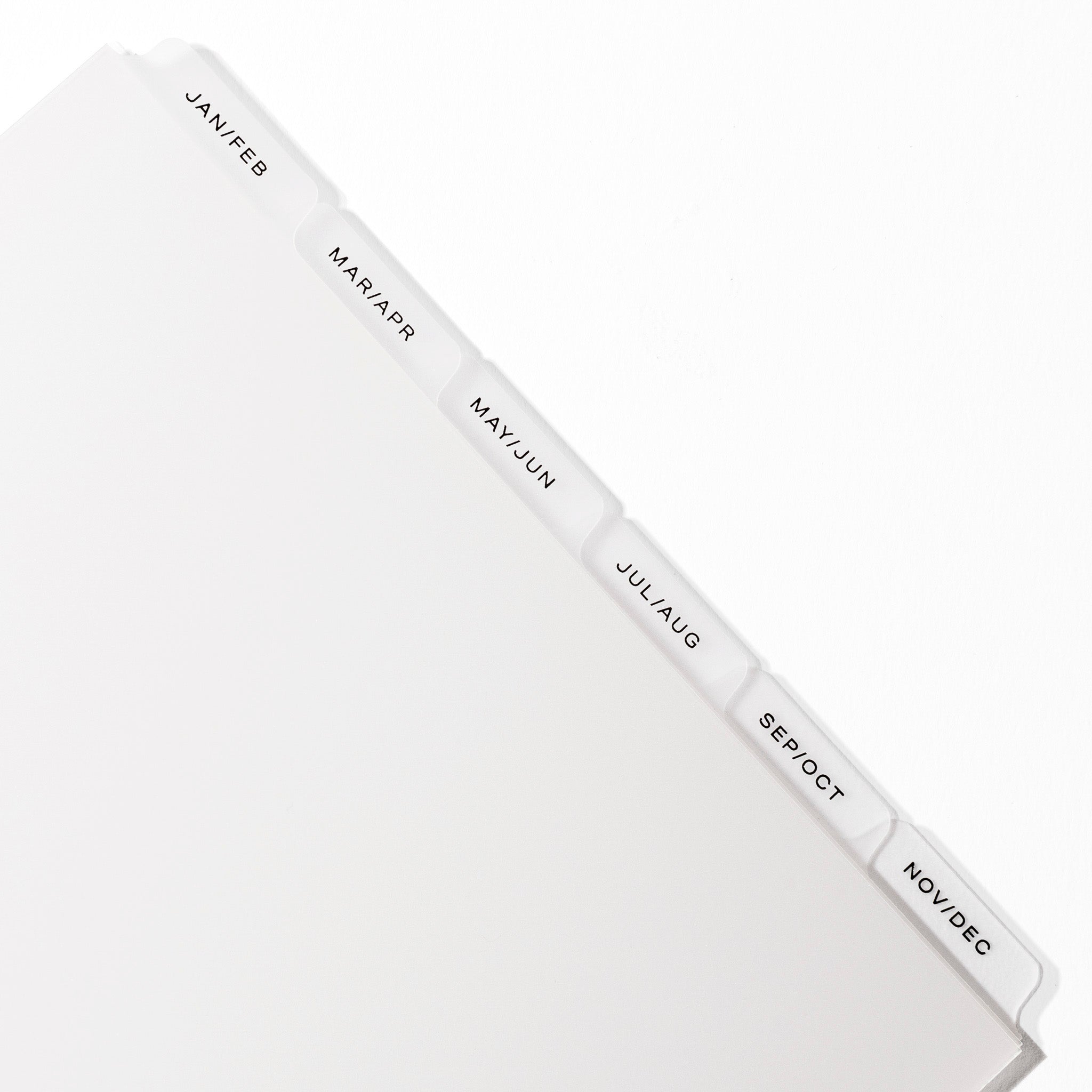 Monthly Side Tab Planner Dividers | Low Profile | Matte | Cloth & Paper ...