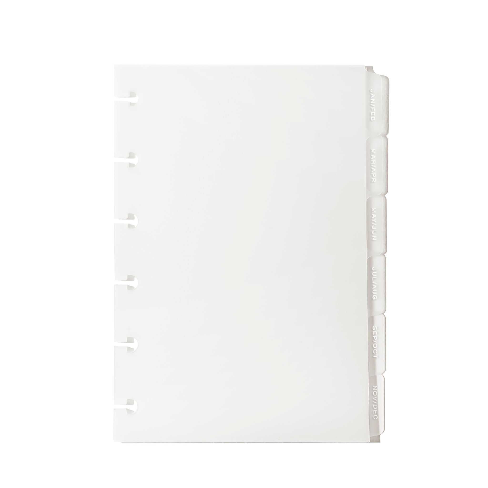 Monthly Side Tab Planner Dividers | Low Profile | Matte | Cloth & Paper ...
