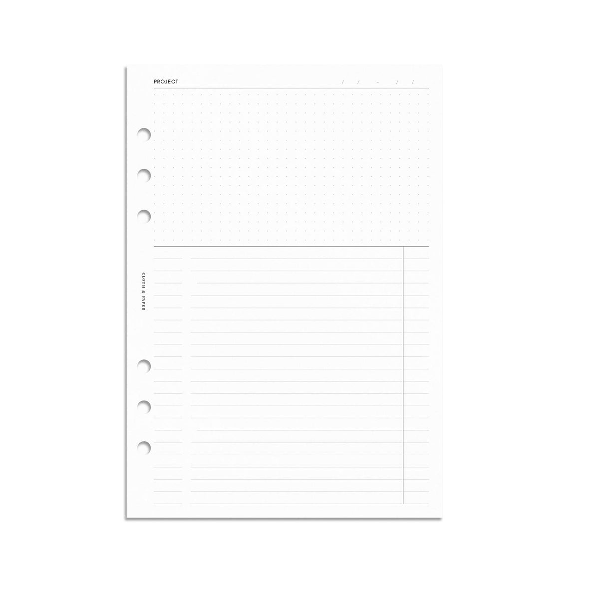 Project Management Inserts | Refreshed Layout | Cloth & Paper – CLOTH ...