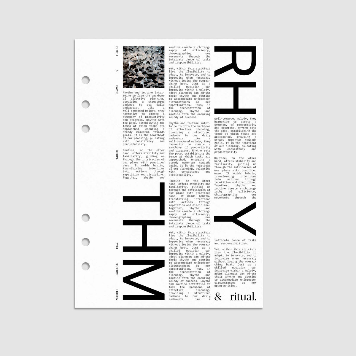Rhythm & Ritual Dashboard | Cloth & Paper – CLOTH & PAPER
