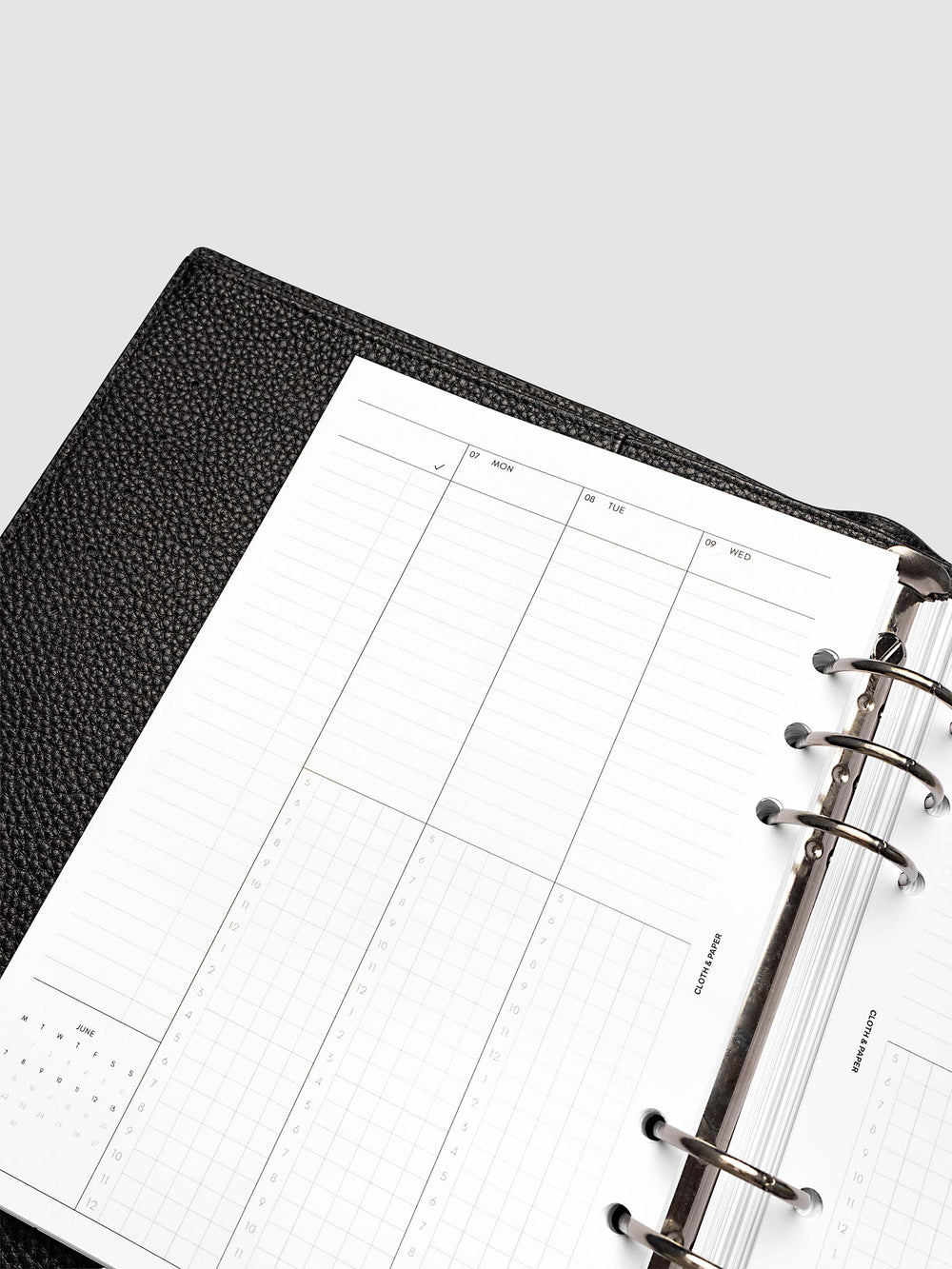 2027 Weekly Time Block Planner Inserts, Monday Start | Cloth & Paper
