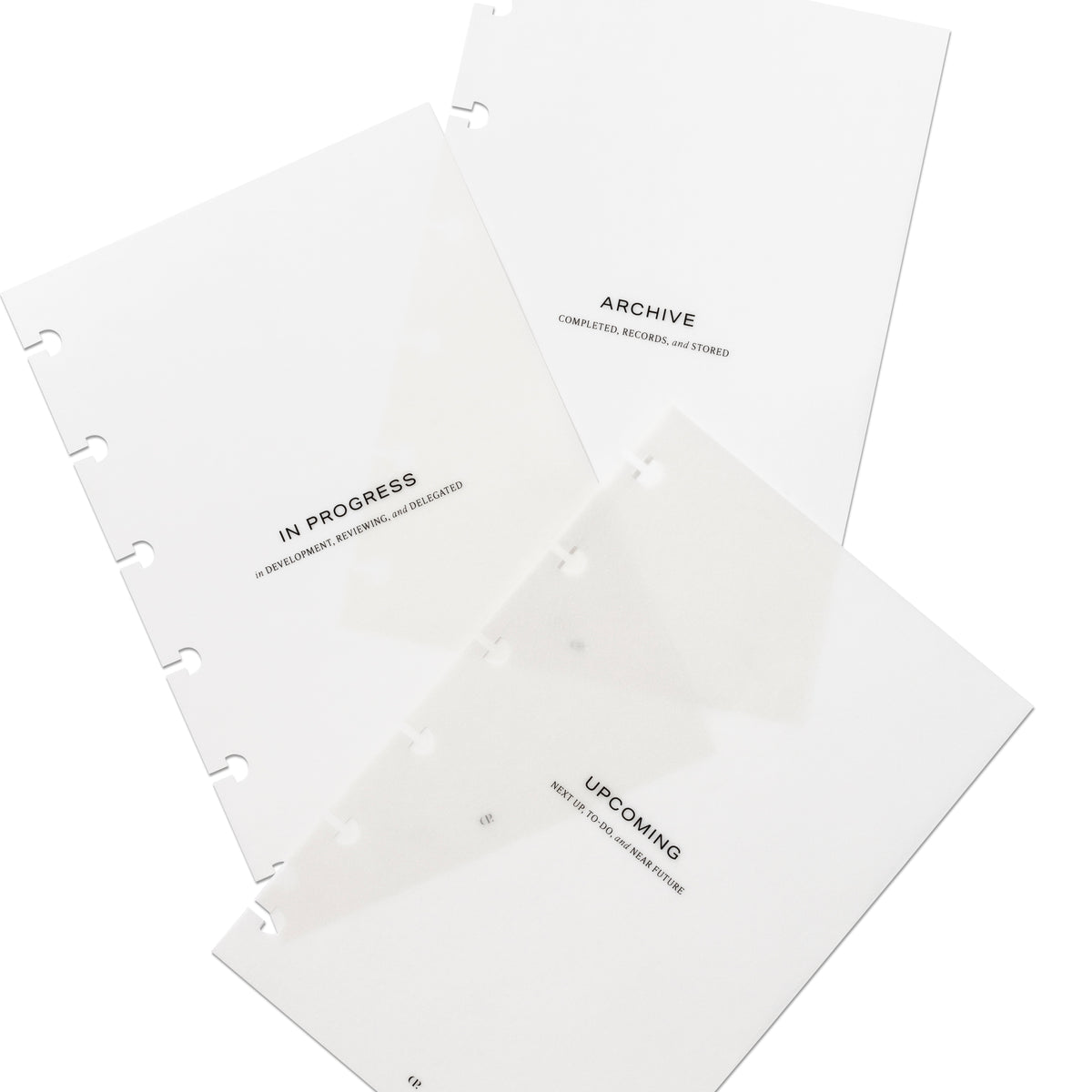 Vellum Section Planner Dashboard Set | Cloth & Paper – CLOTH & PAPER