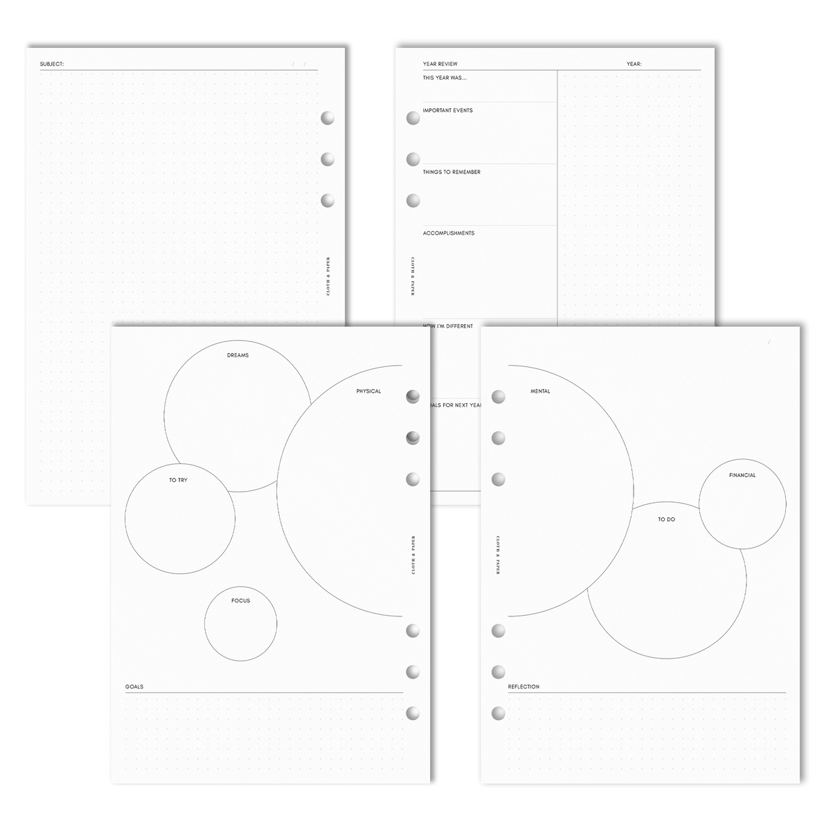 Vision Board Planner Inserts | Cloth & Paper – CLOTH & PAPER