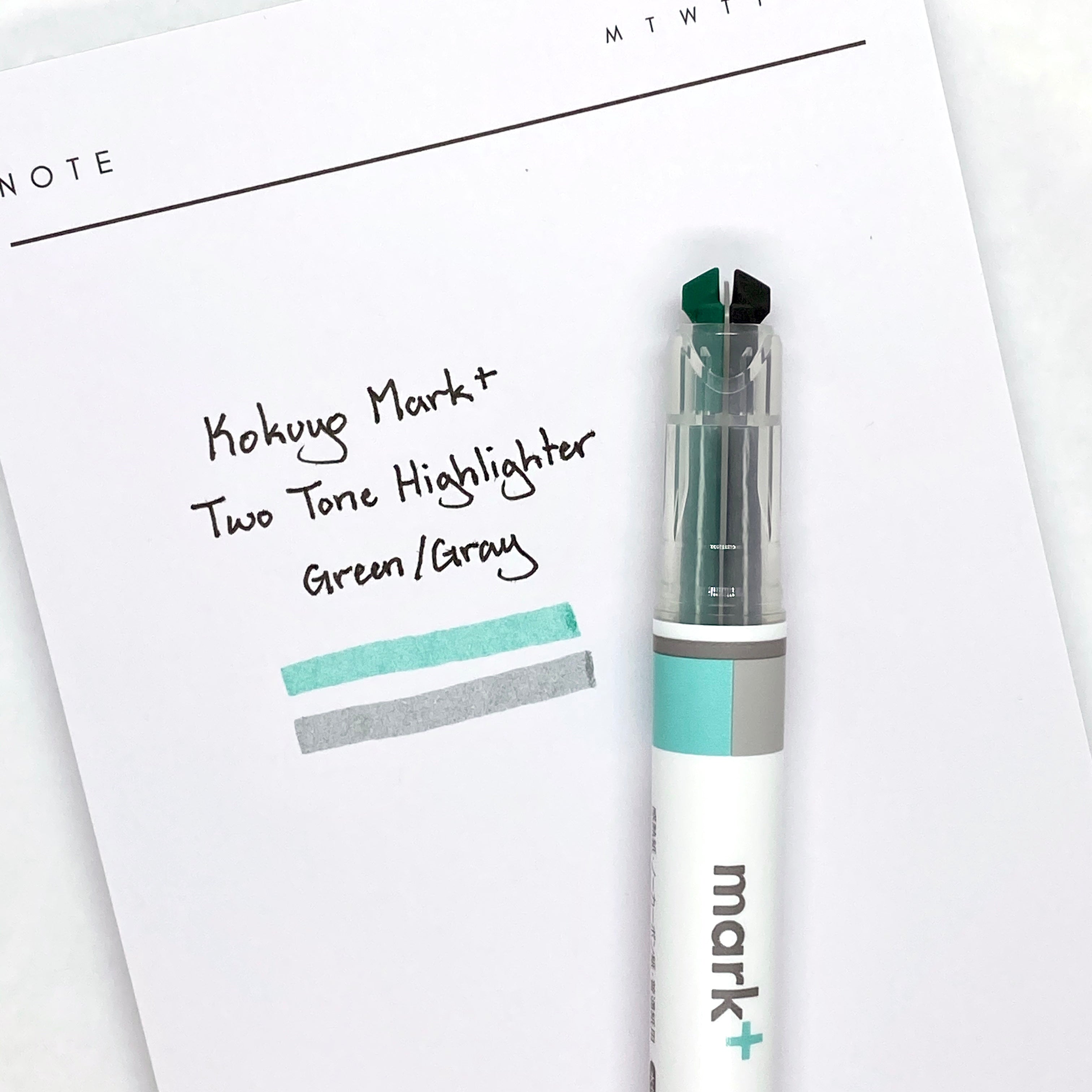Kokuyo Mark+ Two Tone Highlighter | Gray Type | Cloth & Paper – CLOTH ...